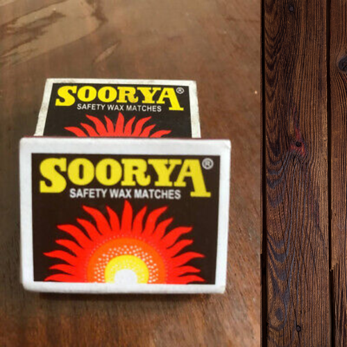Safety Match Matchstick Box in SriLanka ‘Soorya’ Wax Matches 45 sticks ...