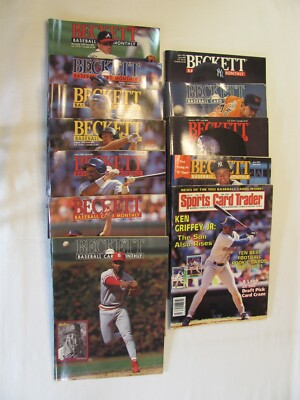 Lot of 11 Beckett Baseball Card Monthly Magazines Vintage in VGC+ ...