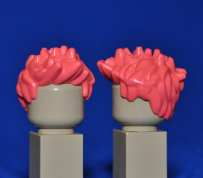 LEGO PARTS - 1X MINIFIGURE WIG/CORAL HAIR PIECE/MALE/BOY/SHORT SPIKED ...