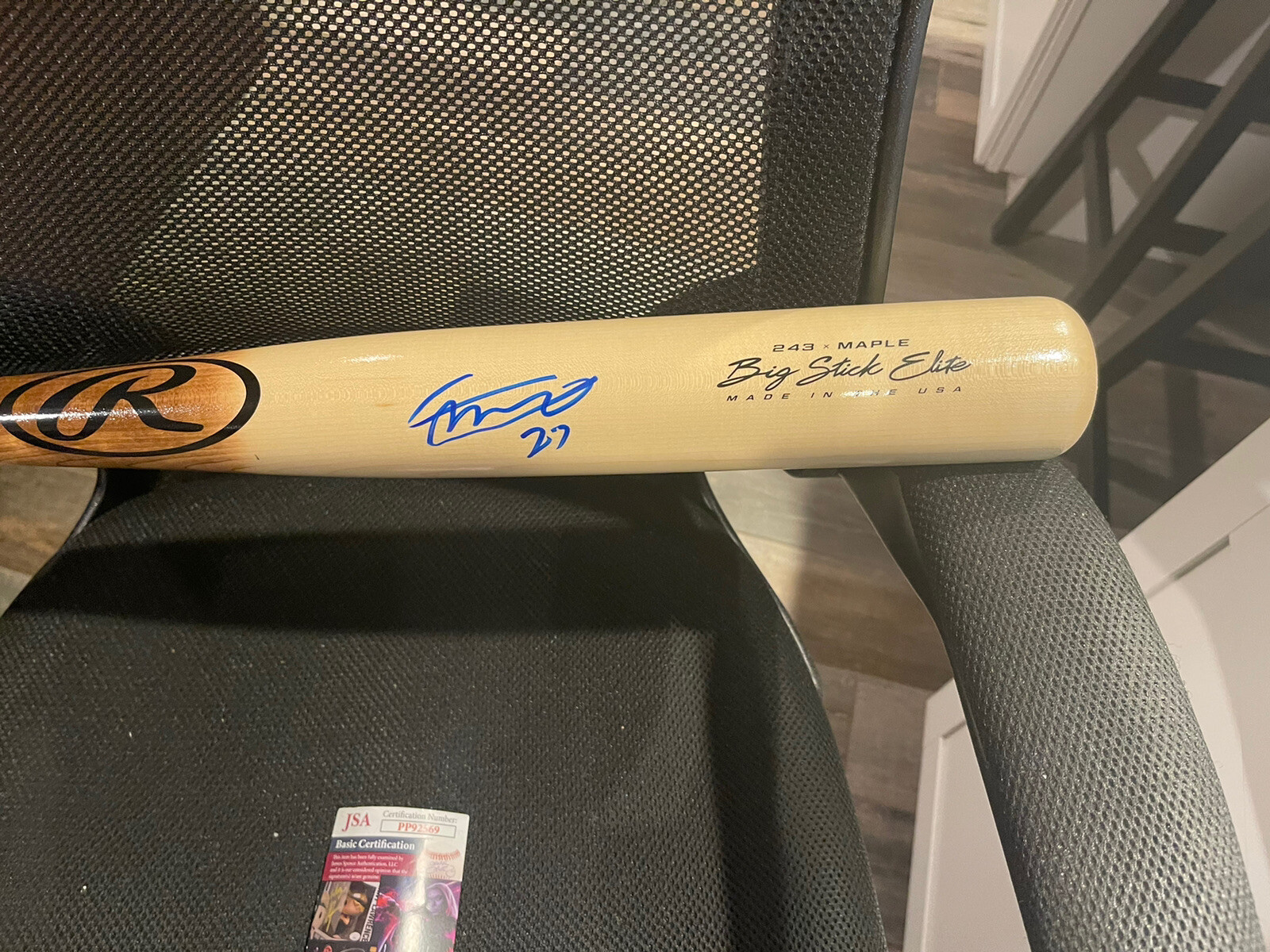 Vladimir Guerrero Jr Autographed Game Model Rawlings Baseball Bat ...