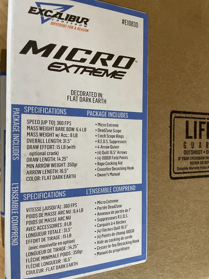 Excalibur Micro Extreme 360 Crossbow - Flat Dark Earth - E10830 | eBay