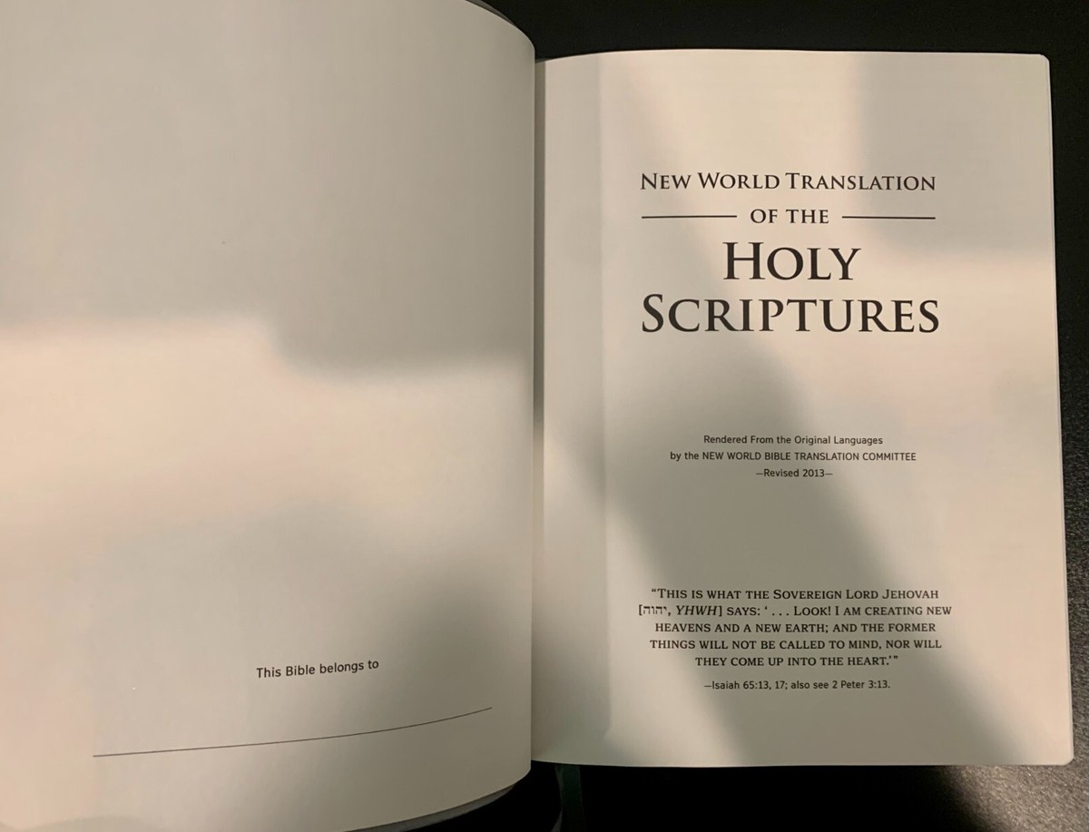 New World Translation Of The Holy Scriptures Leather Bound
