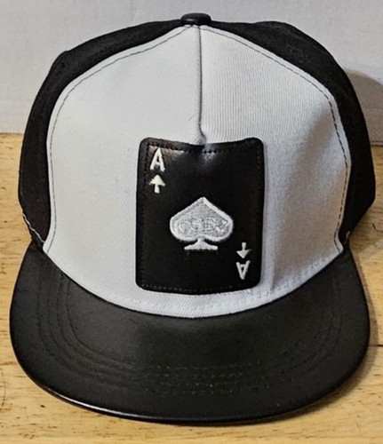ACE OF SPADES CARD POKER SNAPBACK ADJUSTABLE BASEBALL CAP HAT ( BLACK ...