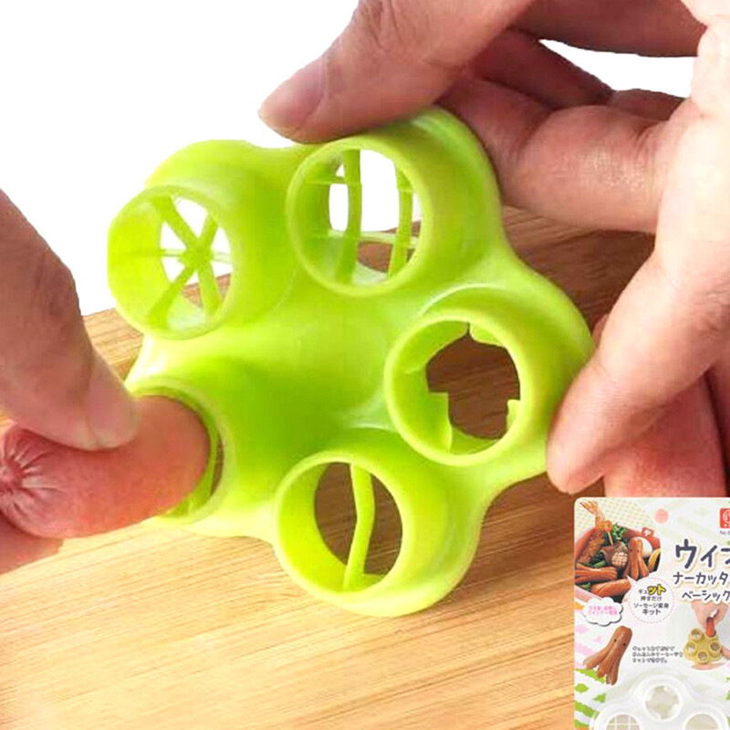5 in 1 Flower Crab Octopus Style Ham Sausage Cutter Barbecue Hot Dogs ...