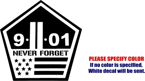 911 Never forget #2 Vinyl Decal Sticker Car Truck window Bumper Various ...