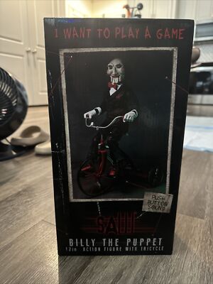 NECA Saw Movie Billy The Puppet 12" Action Figure w/ Tricycle Push ...