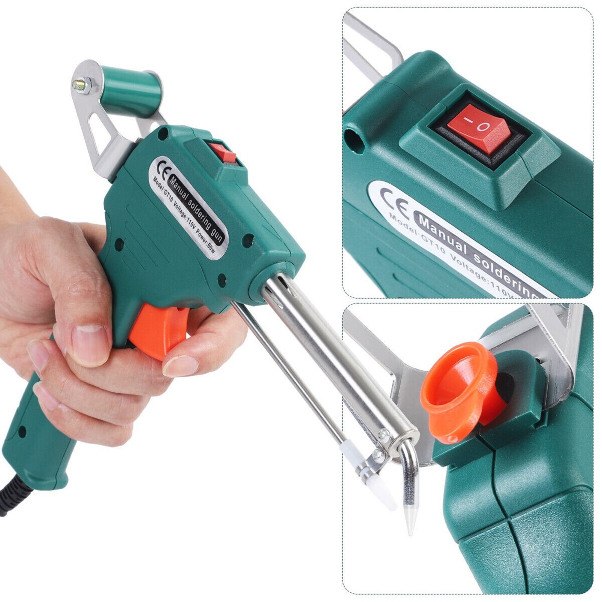 Sauder Gun Kit 60W/80W Soldering Gun Kit - Auto Feed Hand-Held Welding ...