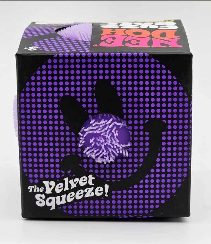 PURPLE Needoh FUZZ BALL Flower Power Nee Doh Squish Stress Ball NEE-DOH ...