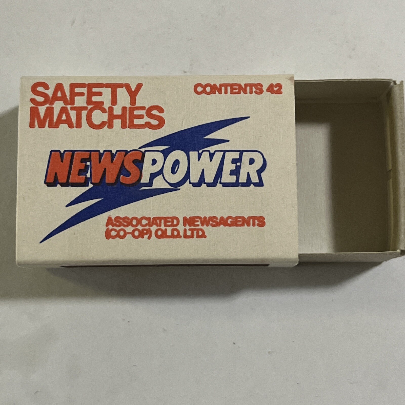 Newspower Branded Safety Matches - matchbox only no matches | eBay