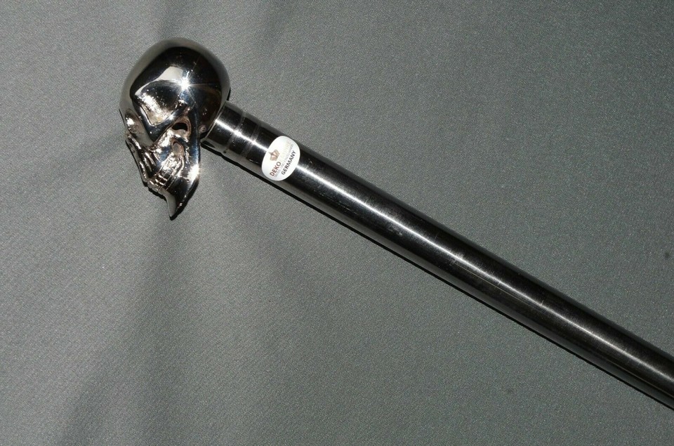 Cane Skull Head Handle Working Terminator. Luxury Stainless Steel ...