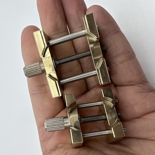 2PCS Watch Movement Holder Clamp Vise Copper Vintage Watchmakers Repair ...