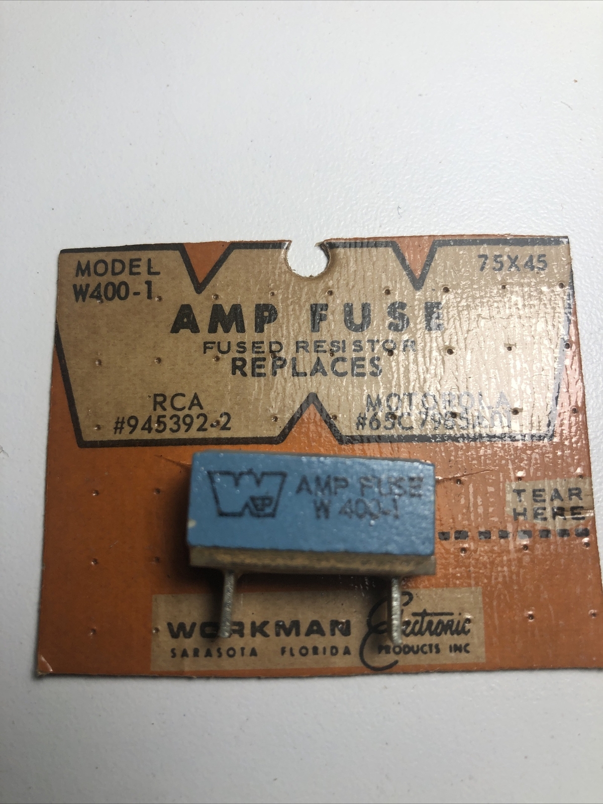 Workman Electronic Amp Fuse Fused Resistor Replaces Zenith w400-1 | eBay