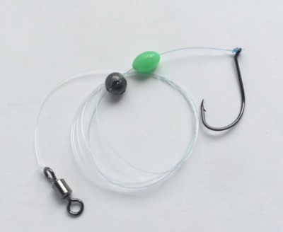6 X Running Sinker Fishing Rigs 4/0 Beak Hook Size 2 Sinker 20lb Leader ...