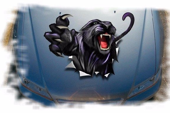 Panther rip vinyl graphic truck race car go kart window hood tire cover ...