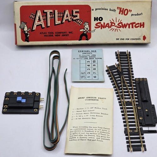 Atlas HO Snap Switch Remote Control Left #50 Vtg Track/ New open box | eBay