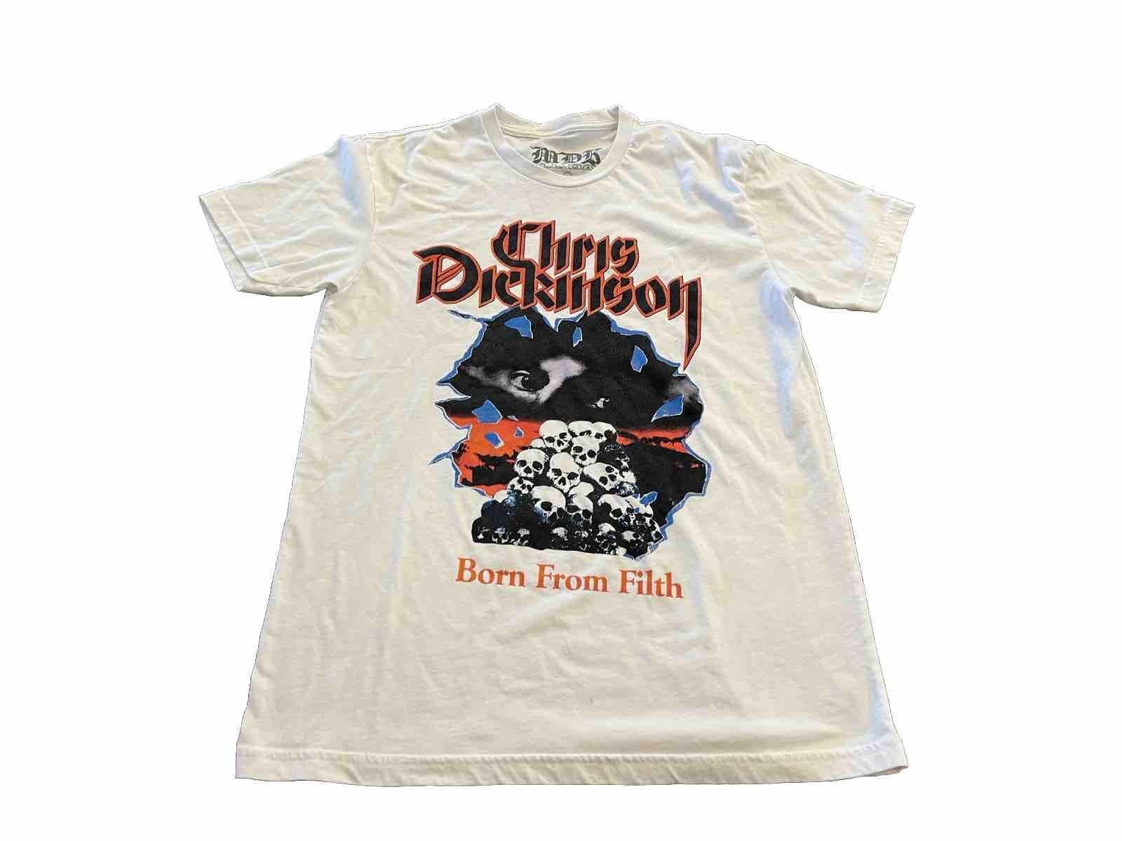 Chris Dickinson MDK Mens White Born From Filth Short … - Gem