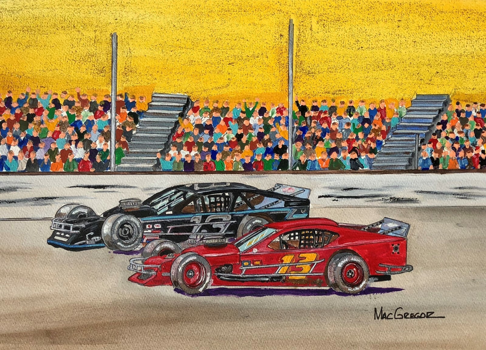 Woodchoppers art print Bugs Stevens short track race car driver wall ...