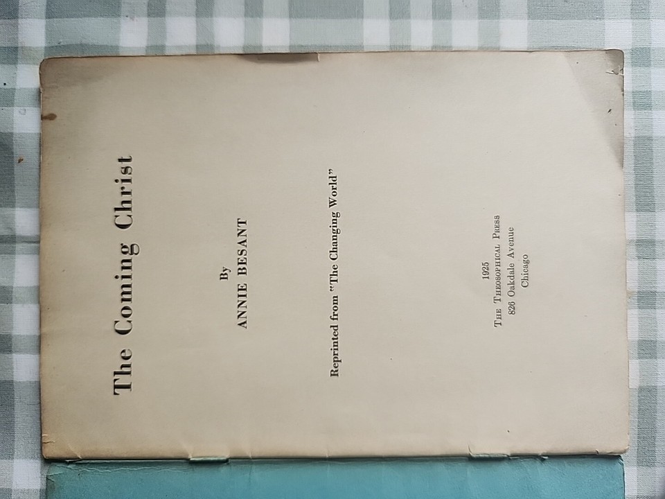 The Coming Christ Annie Besant 1925 | eBay