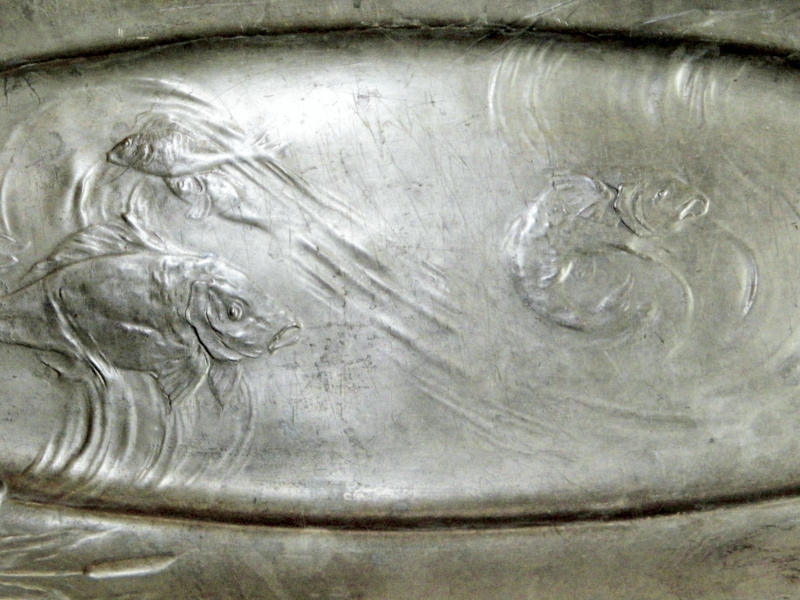 VINTAGE ART NOUVEAU LARGE PEWTER FISH PLATTER BY KAYSERZINN, GERMANY | eBay