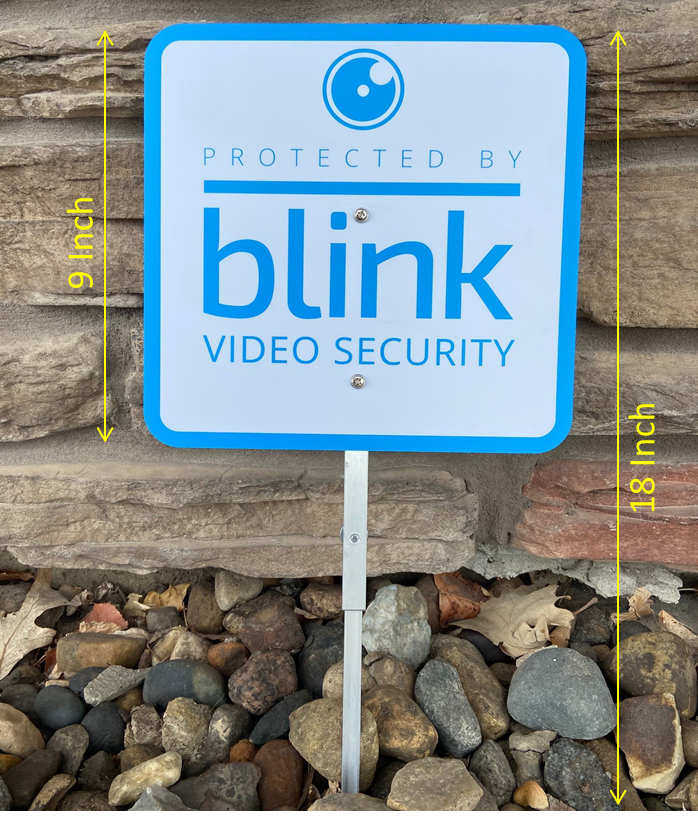 Blink Video Security Camera Yard Sign 9"x9"+ 2 Window Stickers | eBay