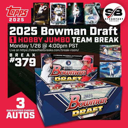Atlanta Braves 2025 Bowman Draft Hobby Jumbo Box Team Break #379 | eBay