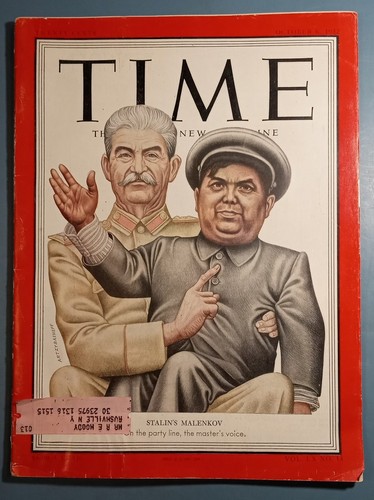 Vintage TIME Magazine October 6 1952 Stalin & Malenkov Cover ...