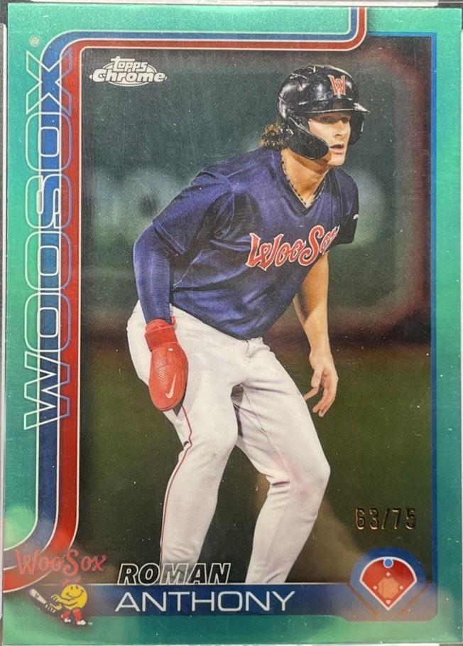 2025 Topps Pro Debut - Chrome Roman Anthony #PDC-12 Aqua Refractor /75 ...