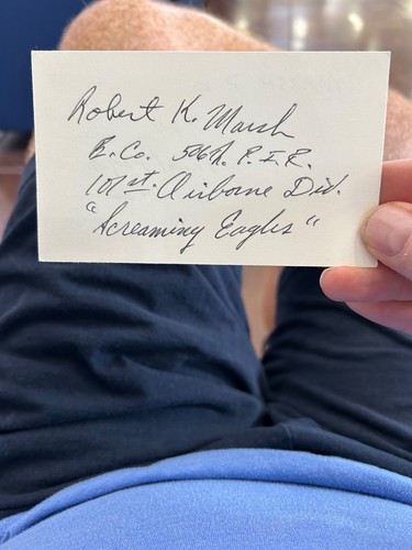 Band Of Brothers Robert Marsh Signed 3x5 | eBay