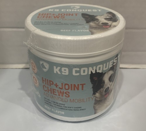 K9 Conquest Hip+joint Chews Beef Flavor 120soft Chews | eBay
