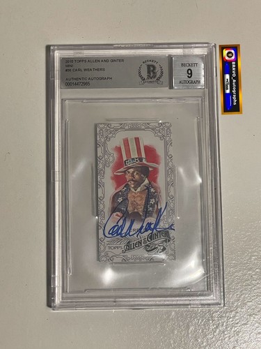 Carl Weathers Autographed Topps Allen & Ginter Black Mini Apollo Creed ...