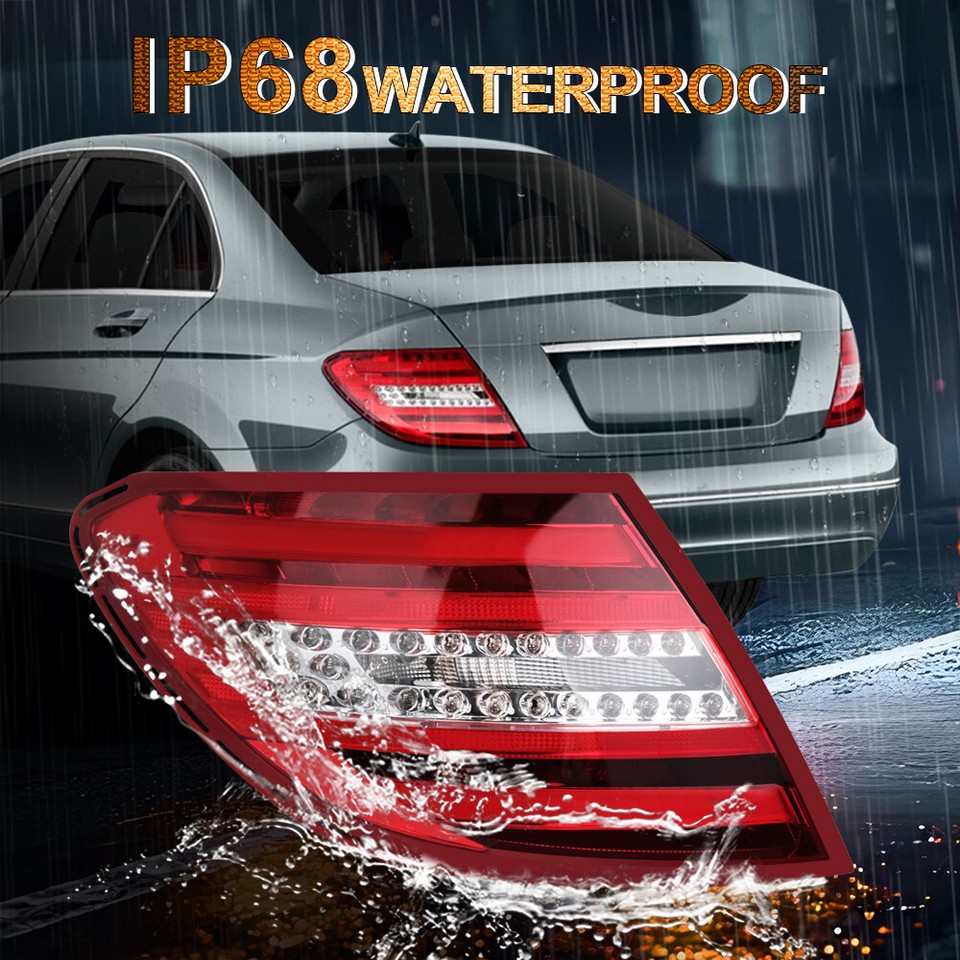 LH&RH LED Tail Lights For 2008 2009 2010 Mercedes Benz W204 C300 C350 ...