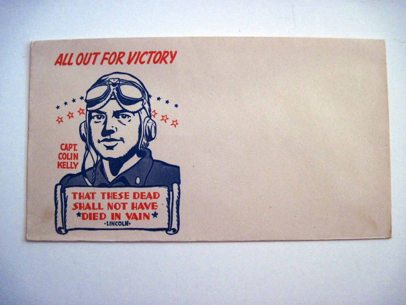 WWII Envelope With Picture of "Capt. Colin Kelly" Pictured On It. * | eBay