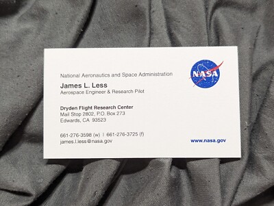 James Less NASA Dryden Flight Research Center Autograph Signed Business ...