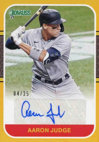 2021 Panini Donruss - Retro 1987 Signatures Gold #87S-AJ Aaron Judge ...