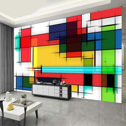 Colorful Squares Full Wall Mural Photo Wallpaper Printing 3D Decor Kid ...