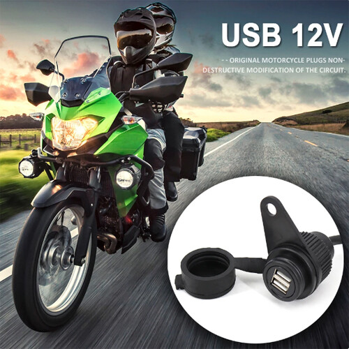 Dual USB Motorcycle Charger Plug Socket Adapter For Kawasaki VERSYS X ...