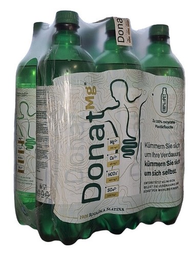 6x1L Rogaska Donat mg natürliches Mineralwasser Mineral ...