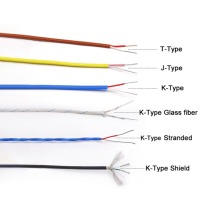 Precision Type J / T / K Thermocouple Wire Cable PTFE 2 Core ...