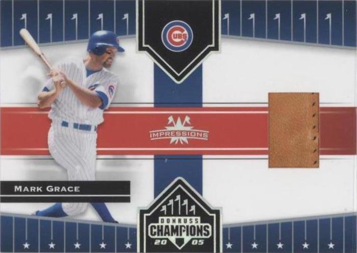 2005 Donruss Champions - Mark Grace #336 Impressions Fielding Gloves ...