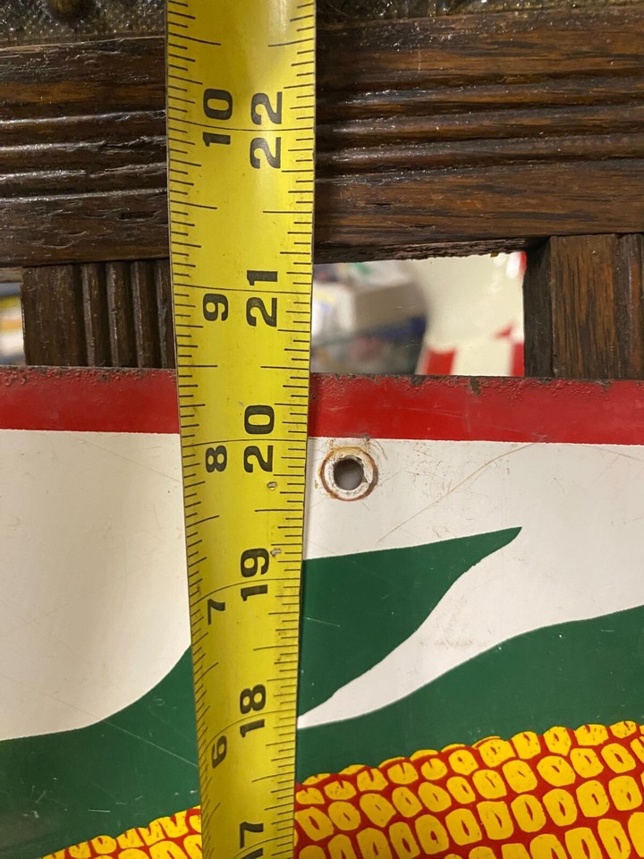 Vintage Rare BLANEY Seed Corn Farm Sign Green Back 20" x 20" | eBay