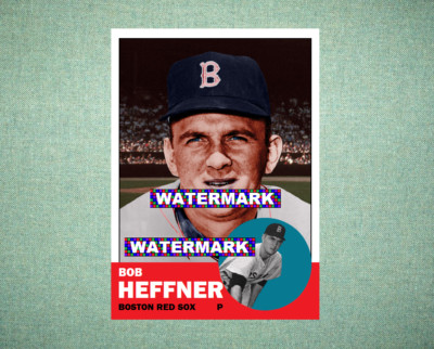 Bob Heffner Boston Red Sox 1963 Style Custom Baseball Art Card | eBay