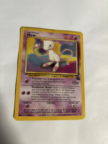 Pokémon TCG Mew Wizards Black Star Promos 8 Regular Promo 1st Edition ...