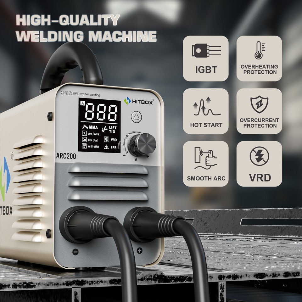 HITBOX Mini Stick Welder ARC200D 110/220V Plastic Gun ARC MMA Welding ...