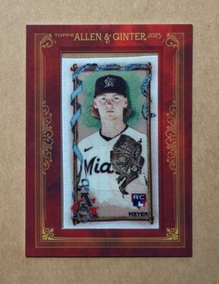 2023 Topps Allen & Ginter #129 Max Meyer Base Rookie Mini Framed Cloth ...