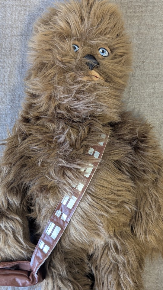 Disney Store Chewbacca Plush 20" Star Wars Blue Eyes Bandolier Wookiee ...