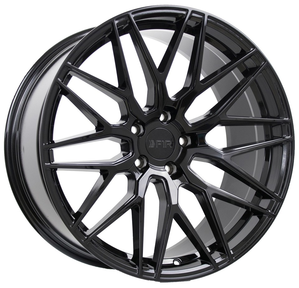 18x8.5 F1R F103 5x112 42 Gloss Black Wheels Rims Set(4) 66.6 | eBay