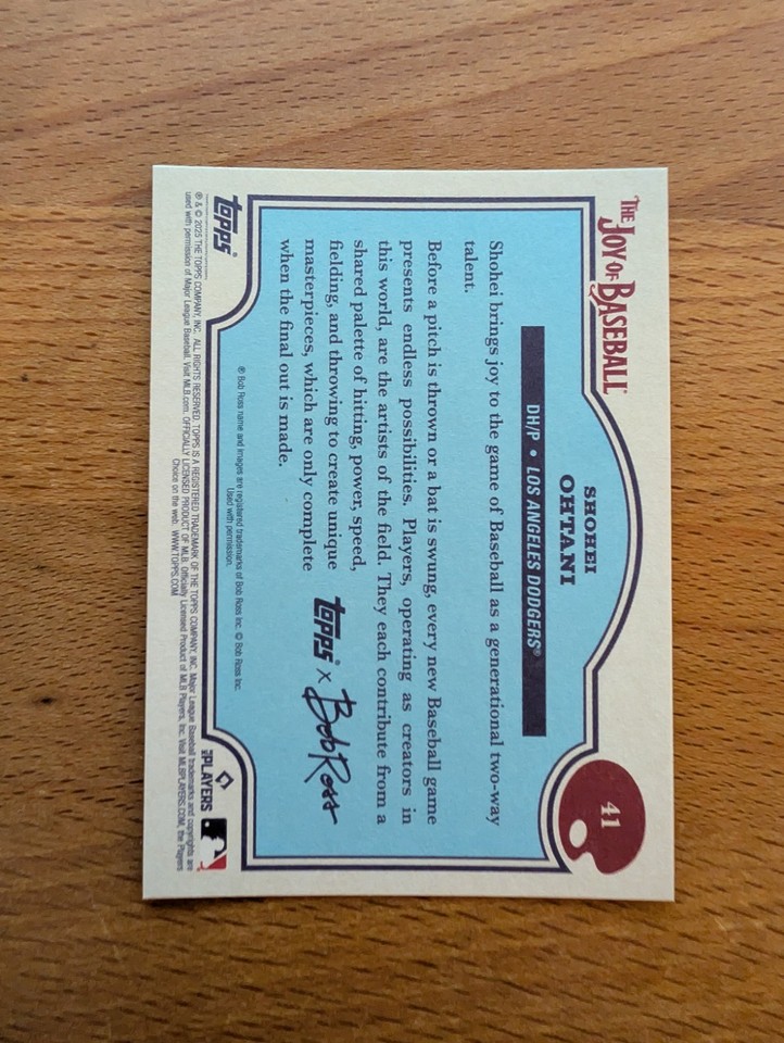 2025 Topps X Bob Ross The Joy Of Baseball #41 Shohei Ohtani Dodgers | eBay