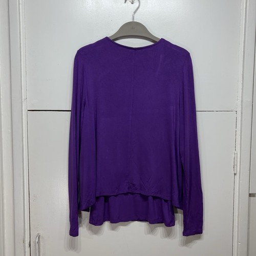 Kettlewell Top Purple Double Layered Long Sleeve Stretch Jersey Size ...