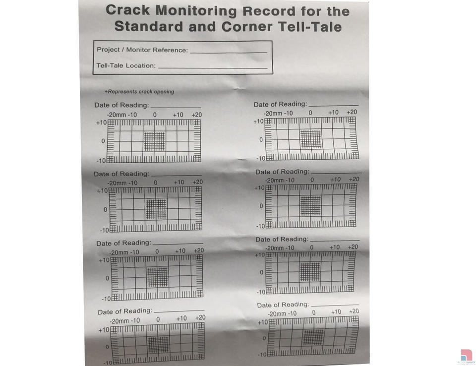 RECON SURVEY TELL TALE WALL CRACK MONITOR – STD TEN PACK - £41.67+ VAT ...