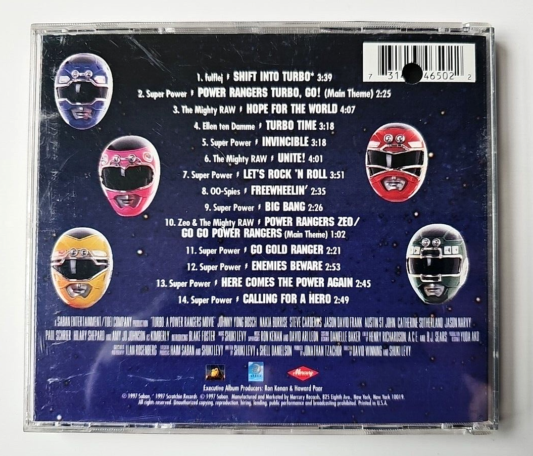 Turbo: Power Rangers Movie Soundtrack by Original Soundtrack (CD, Mar ...